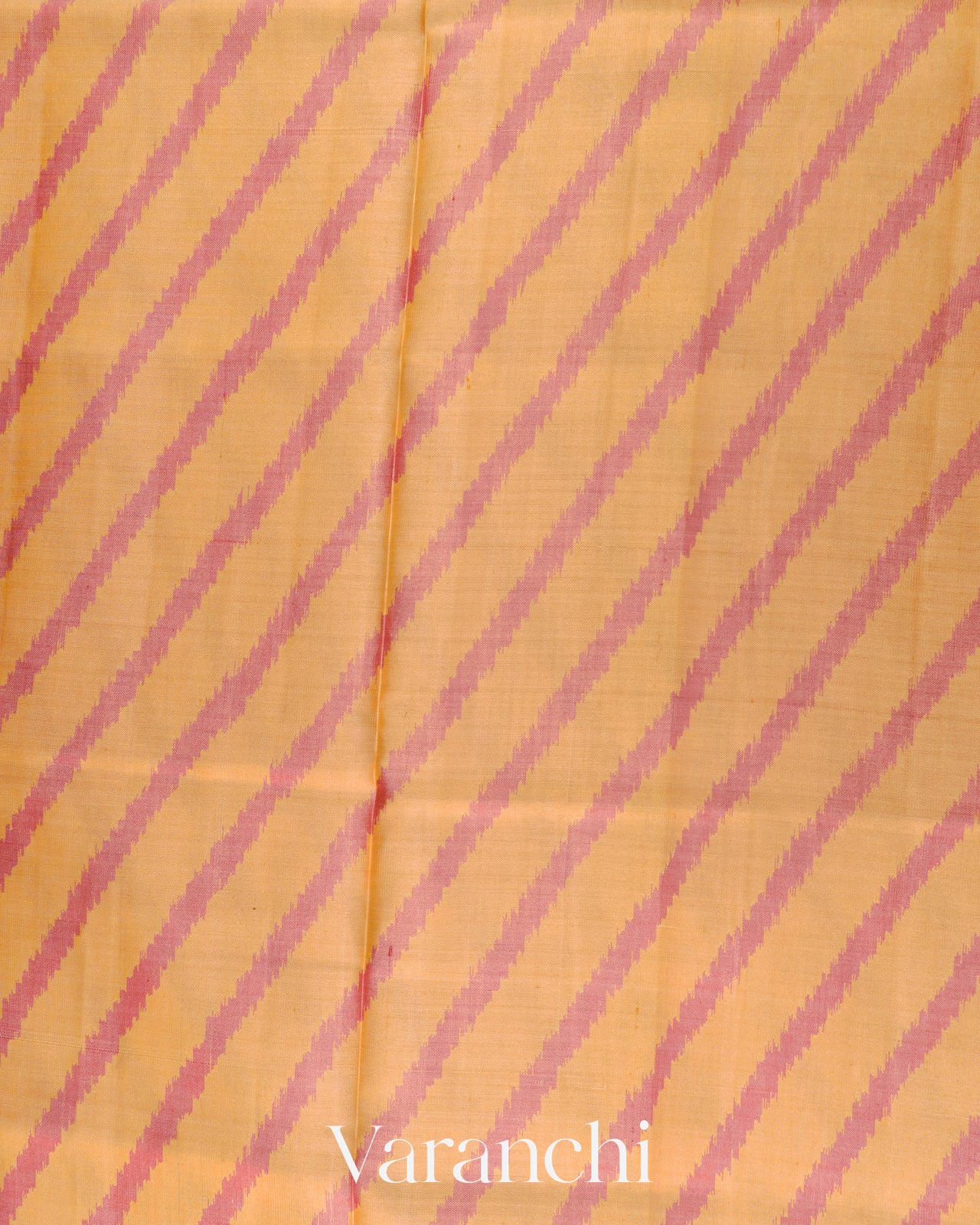 Light Yellow Lehariya Pure Rajkot Patola Silk Handloom Saree – Varanchi