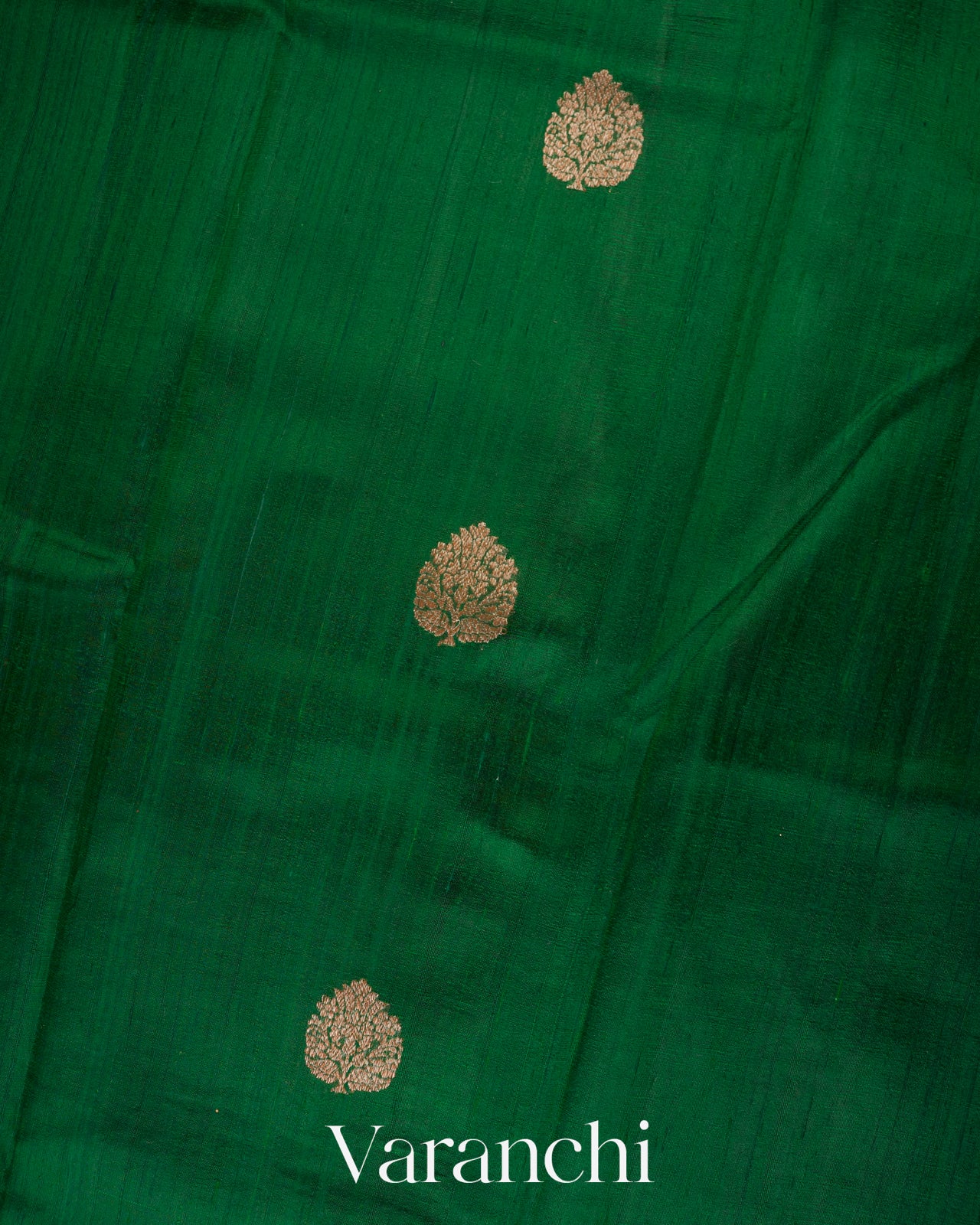 Dark Green with Red Pure Raw Silk Handloom Saree – Varanchi